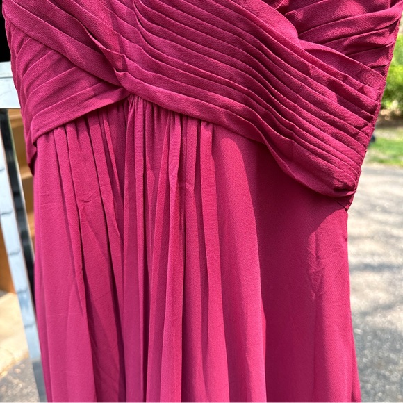 miao duo | Dresses | Burgundy Chiffon Dress | Poshmark